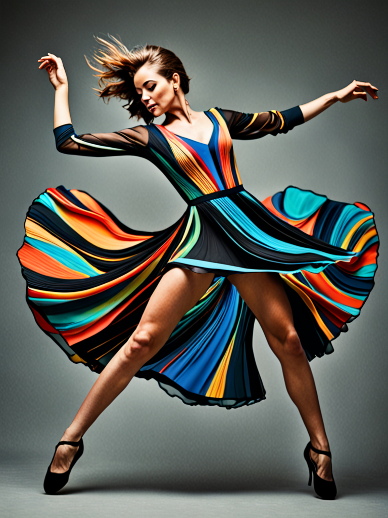 woman dancing abstract