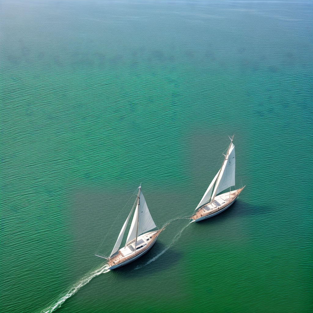 Sailboat mixed with a fan boat