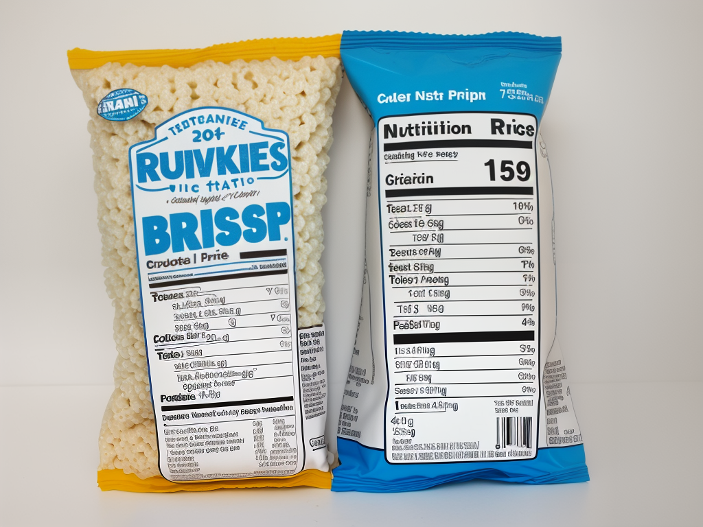Comparison of Nutritional Information on Rice Snack Packaging from ...