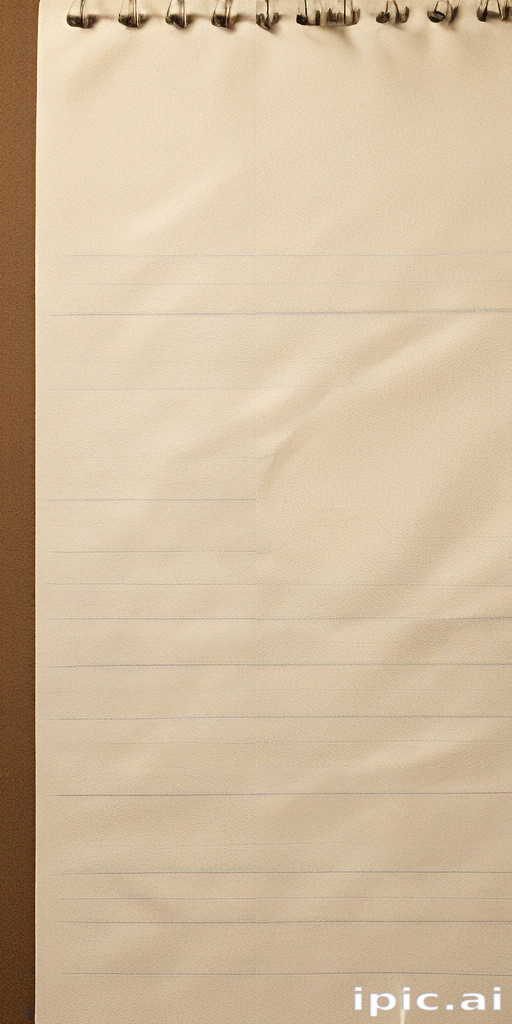 An Empty Notebook Page Ready for Creative Thoughts and Ideas