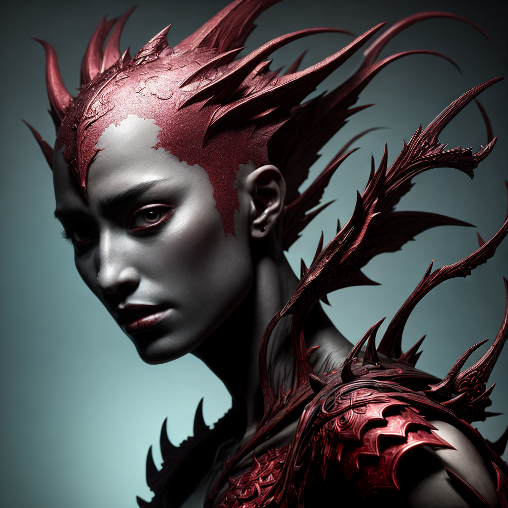 wide angle full shot masterpiece of a beautiful dark fantasy horror ...