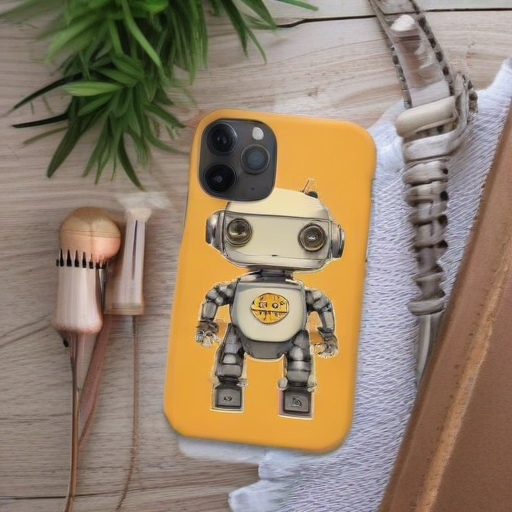 phone case with a robot on the back
