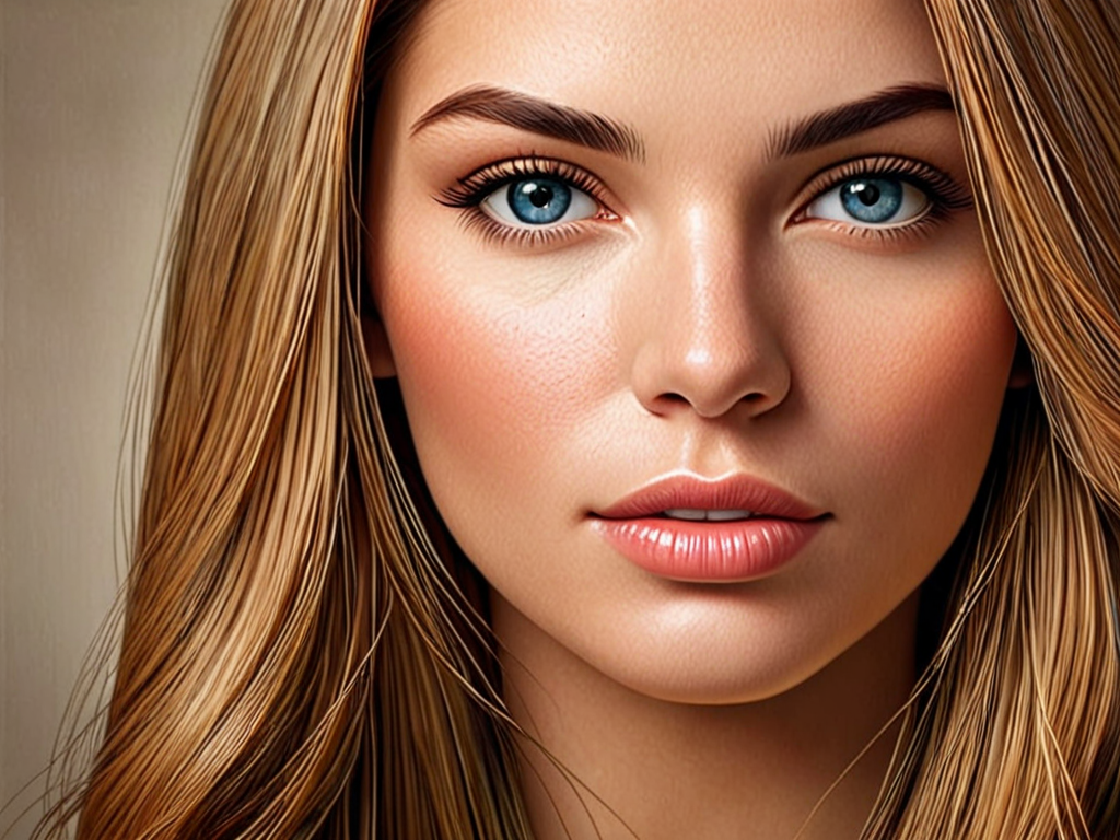 beautiful woman's face realistic