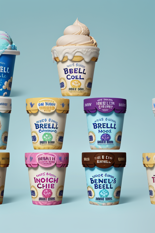 A Colorful Display of Various Ice Cream Flavors in Cups.