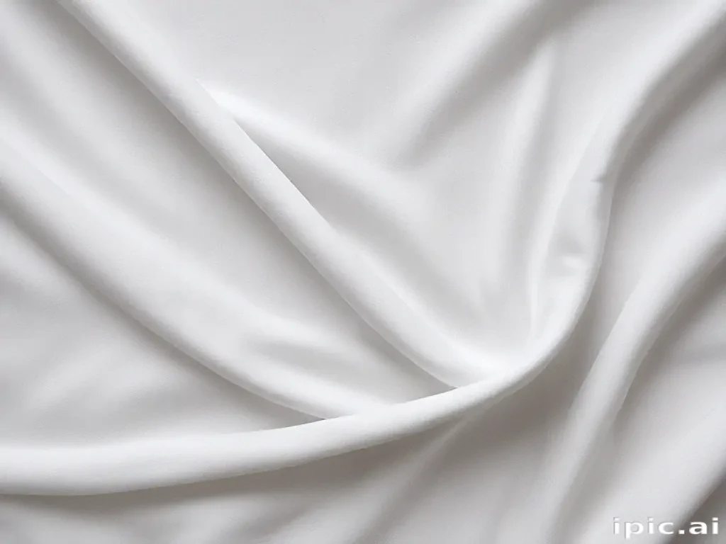 Elegant White Fabric Draped Beautifully, Showcasing Soft Texture and Flow.