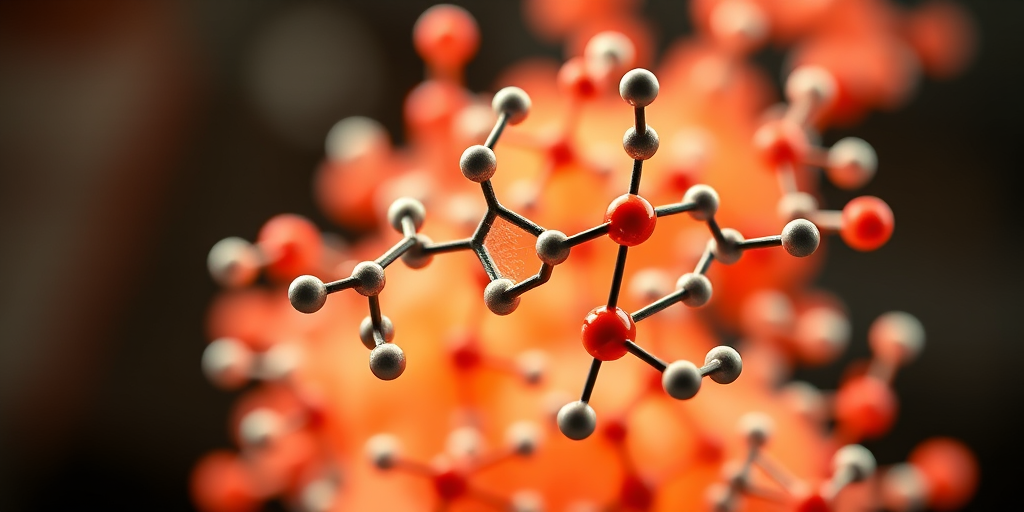 Intricate Molecular Structure Highlighting Interactions of Atoms in ...