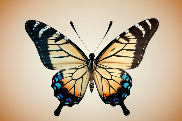 An Exquisite Butterfly Displaying Vibrant Colors and Intricate Wing ...