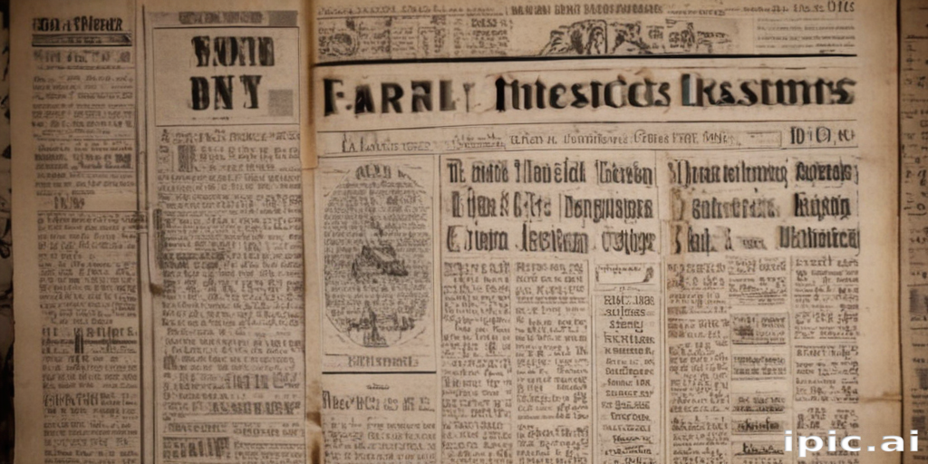 Historical Newspaper Featuring Various Articles and Advertisements from ...