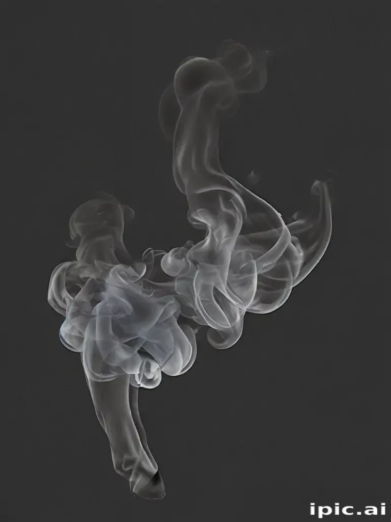 Elegant Swirls and Shapes of Smoke Dancing Against a Dark Background