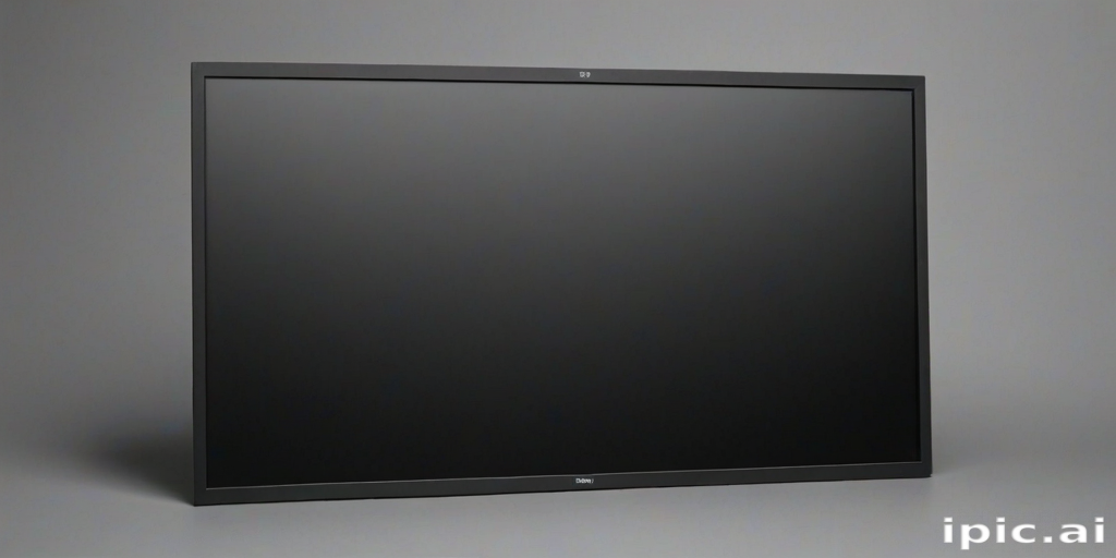 Modern Sleek Black Computer Monitor Displaying a Minimalist Design ...