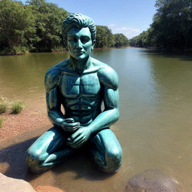 statue made of water man water, moisture,