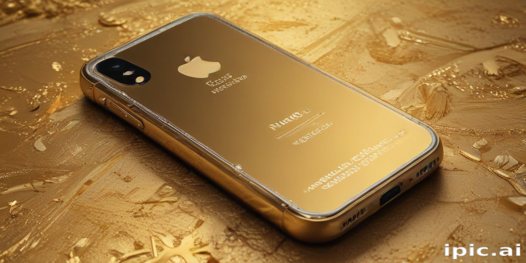 Luxurious Golden iPhone X with Elegant Design and Premium Finish