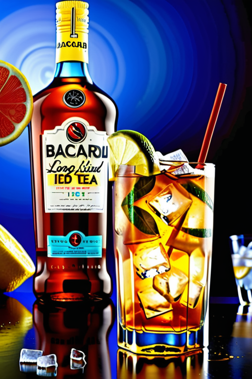 Refreshing Bacardi Long Island Iced Tea Served with Citrus and Ice