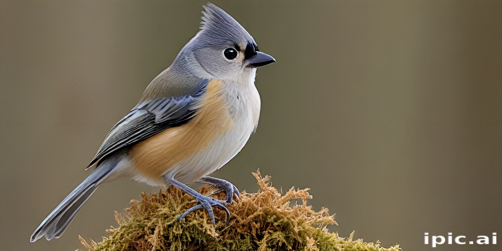 A Charming Bird Perched Gracefully on a Mossy Surface in Nature.