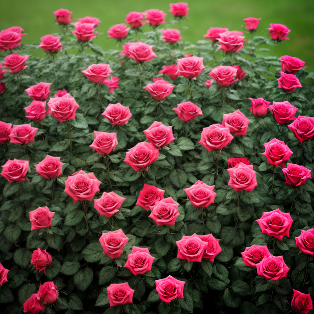 Only Wolf among roses and flowers