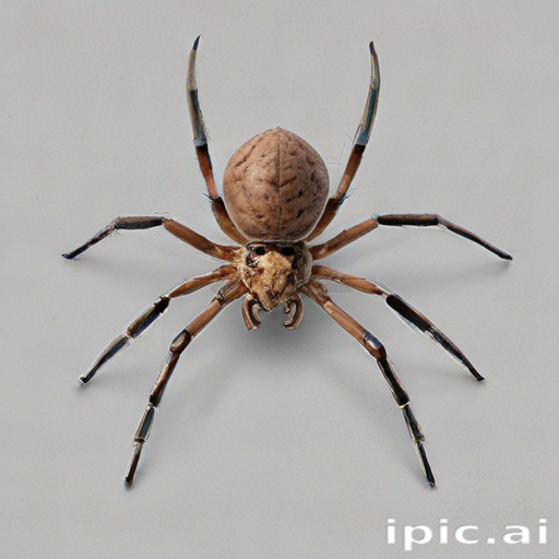 A Close-Up View of a Spider Exhibiting Intricate Details and Features.