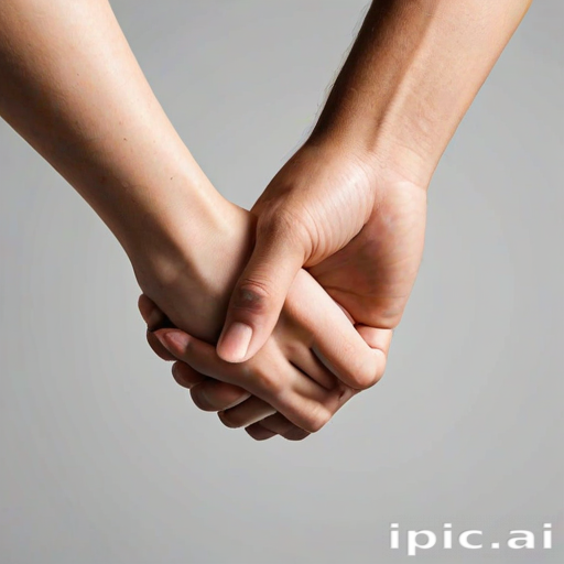 Two Hands Intertwined Symbolizing Connection, Trust, and Unbreakable ...