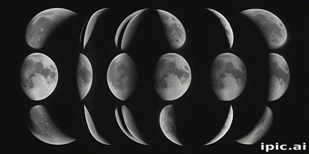 Phases of the Moon Captured in a Beautiful Sequential Arrangement