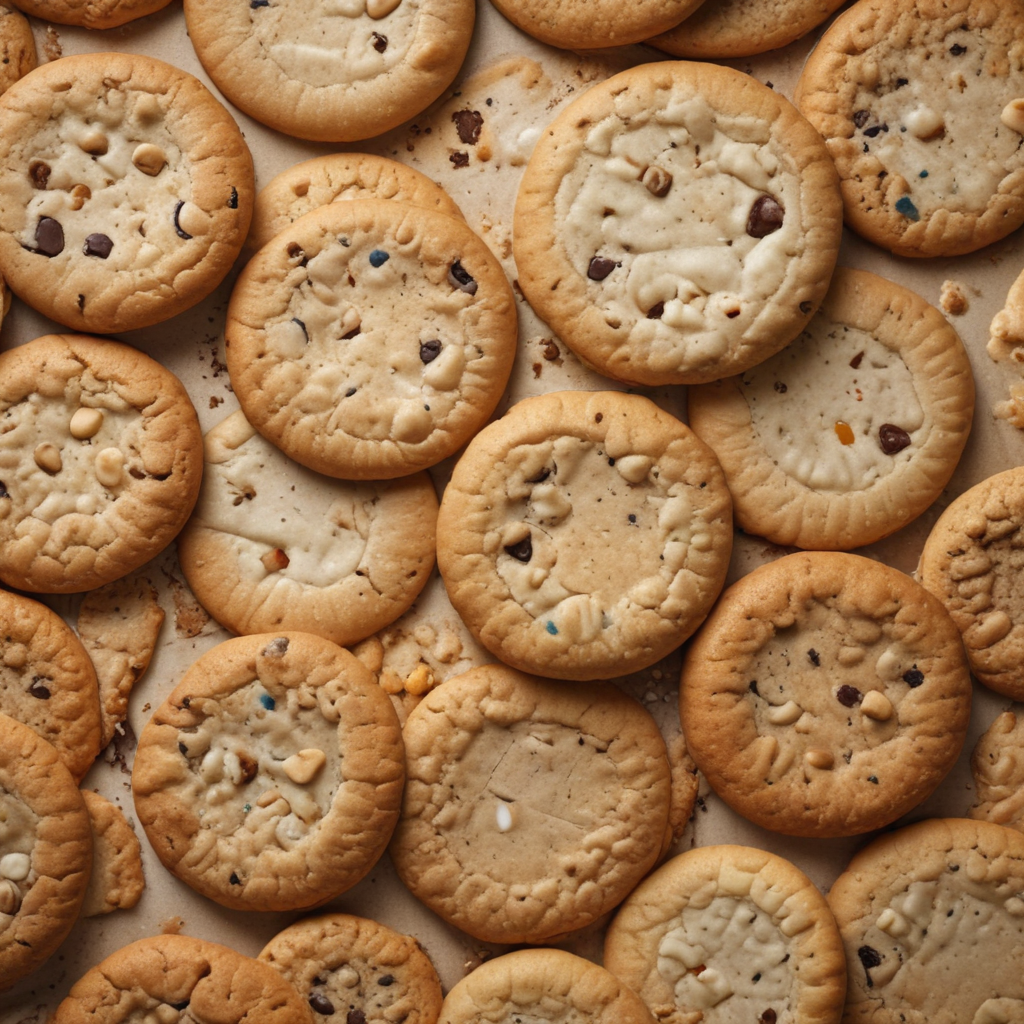 A Delicious Array of Homemade Cookies with Chocolate and Nuts Everywhere