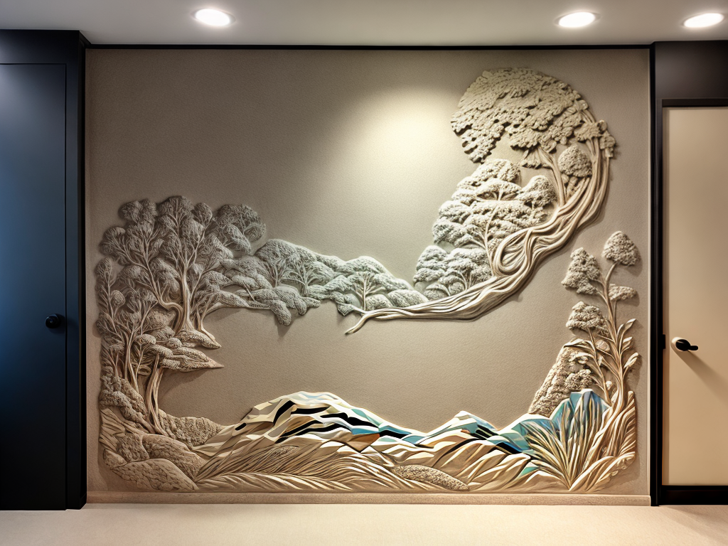interior design wall bas-relief