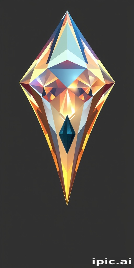 Stunningly Faceted Crystal Structure with Intricate Geometric Patterns ...