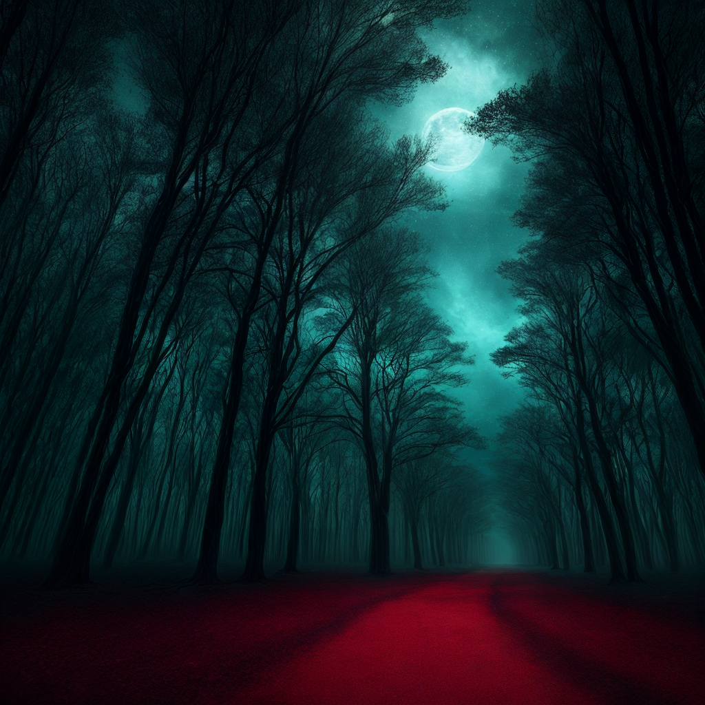 dark cinematic, horror japanese style background