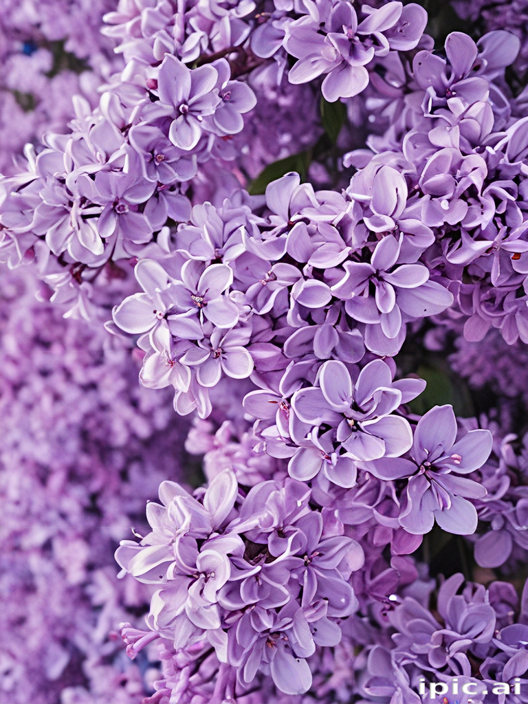 A Beautiful Display of Lush Lilac Blooms in Vibrant Purple Hues.
