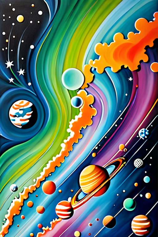 space abstract painting