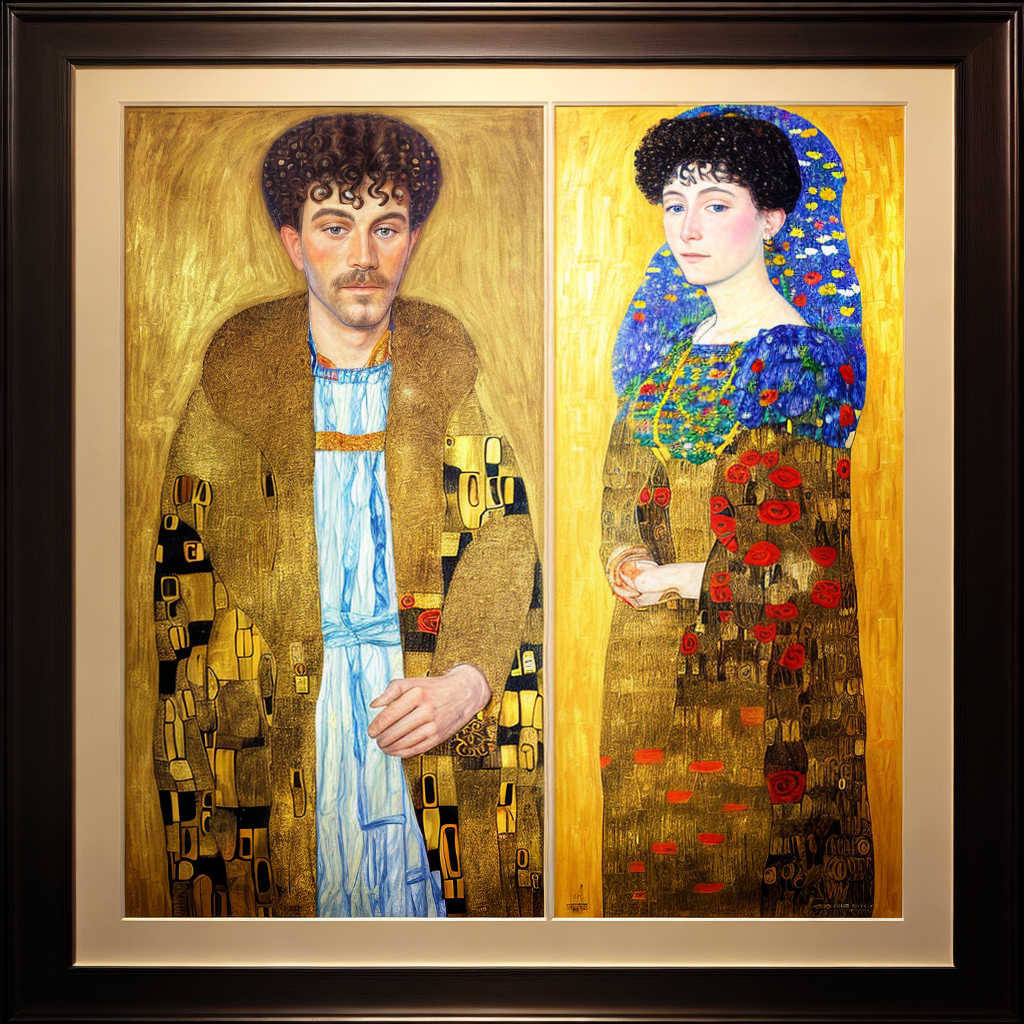 framed portrait picture of Gustav Klimt Great Famous Painting （copy ...