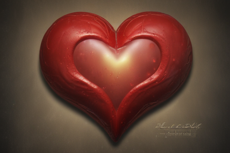 Radiant Red Heart Symbolizing Love and Emotion in a Unique Design