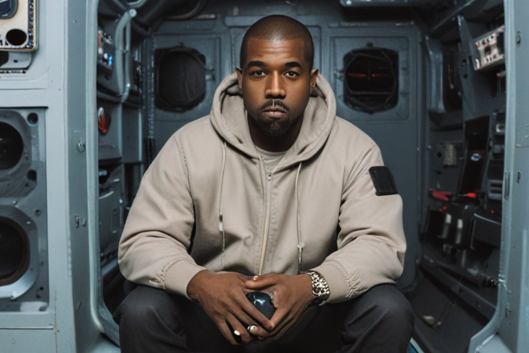 kanye in a submarine with a logitech controller