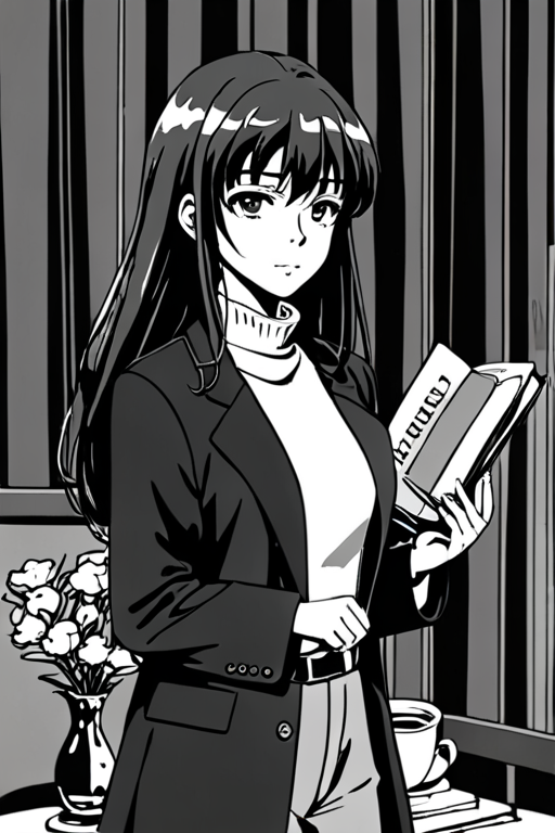 lain, oversize blazer, ghibli, turtleneck, girl, manga, ghost in a ...