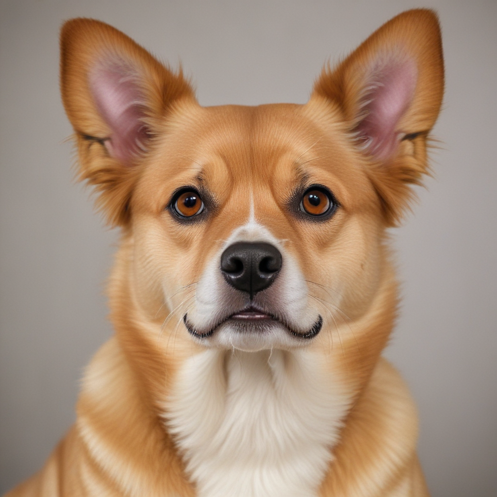 A Charming Portrait of a Corgi with Expressive Eyes and Ears.