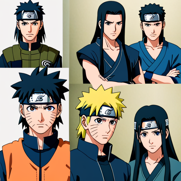 Menma character from the Naruto movie With black hair