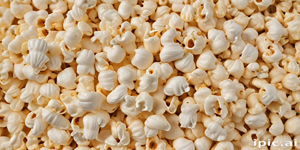 A Delightful Close-Up of Fluffy, Popped Popcorn Kernels Ready to Enjoy