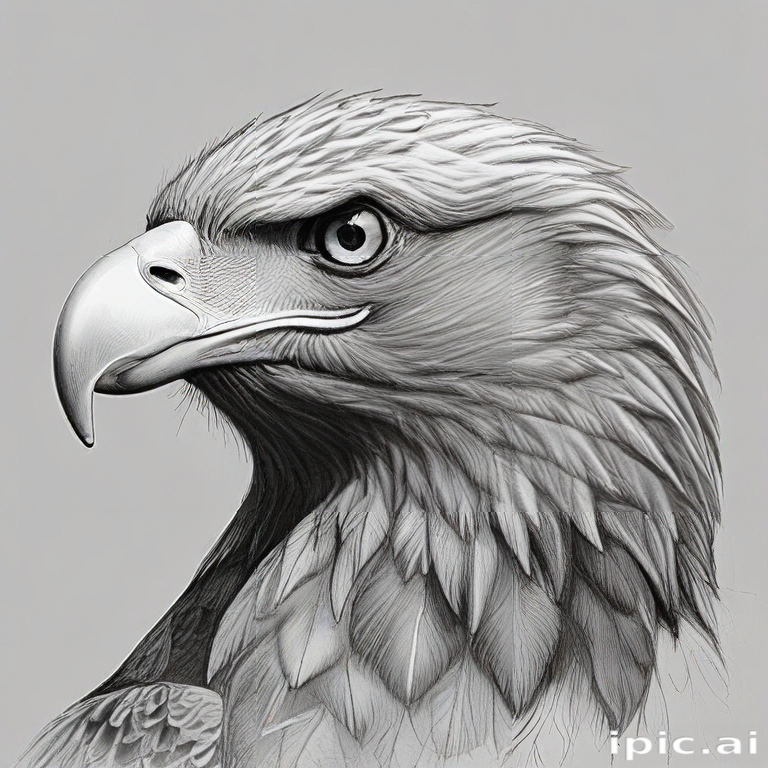 Majestic Eagle Portrait Capturing Intricate Details of Its Powerful ...