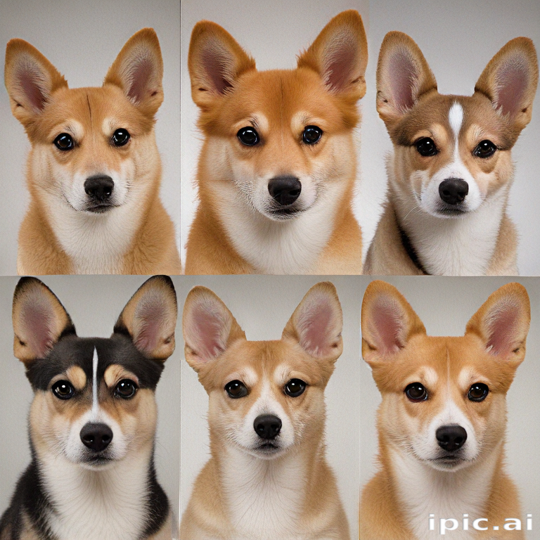 Adorable Corgis Displaying Unique Expressions and Colors in a Charming ...