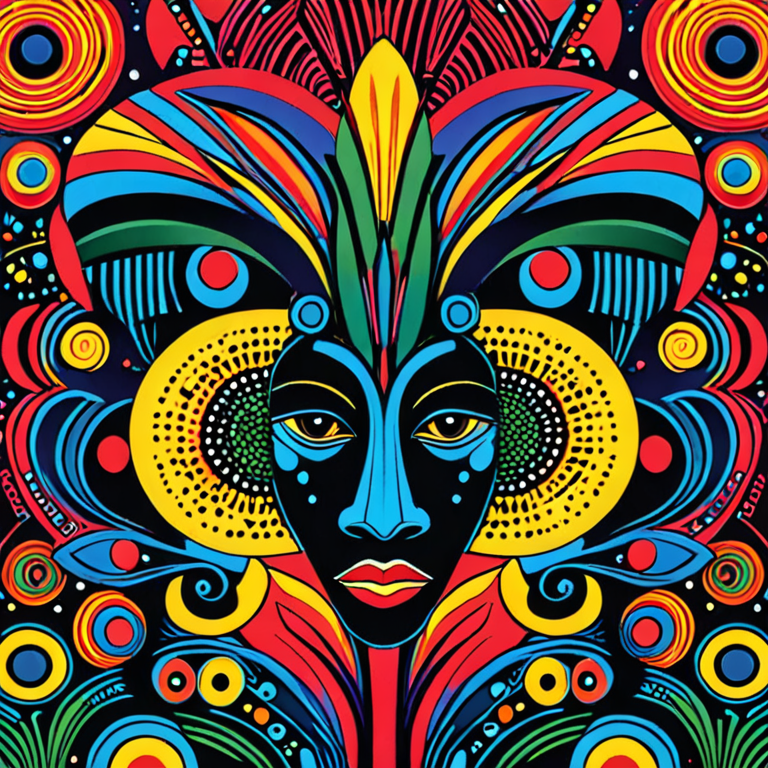 Afrobeat abstract style cover art for music