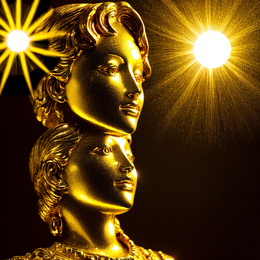 our golden lady shining light