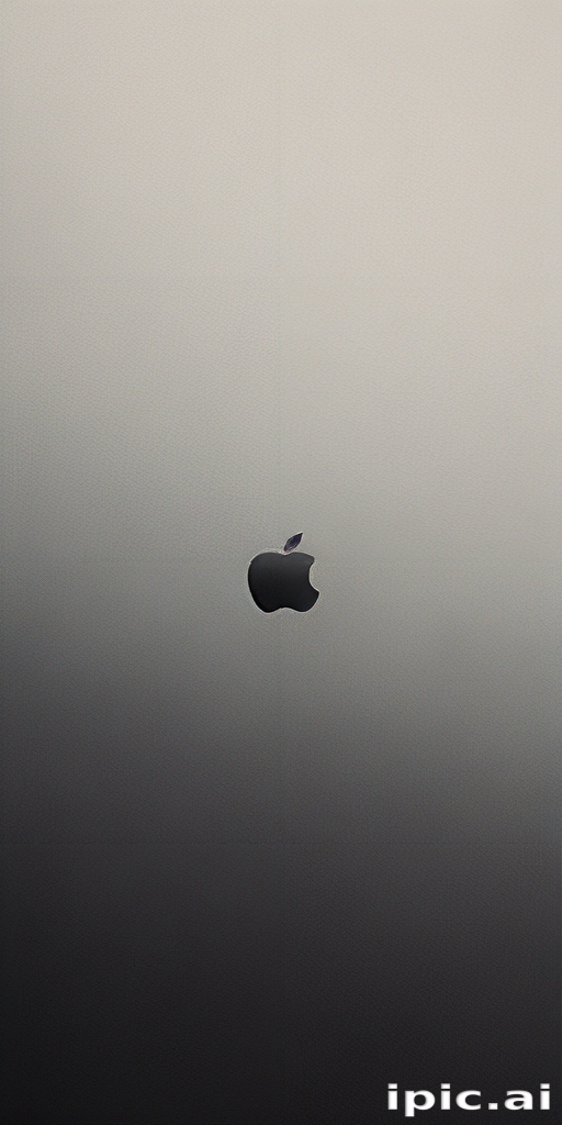 Minimalist Apple Logo Against a Smooth Gradient Background in Soft Tones