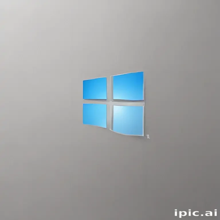 Modern Interpretation of the Windows Logo Against a Minimalist Background