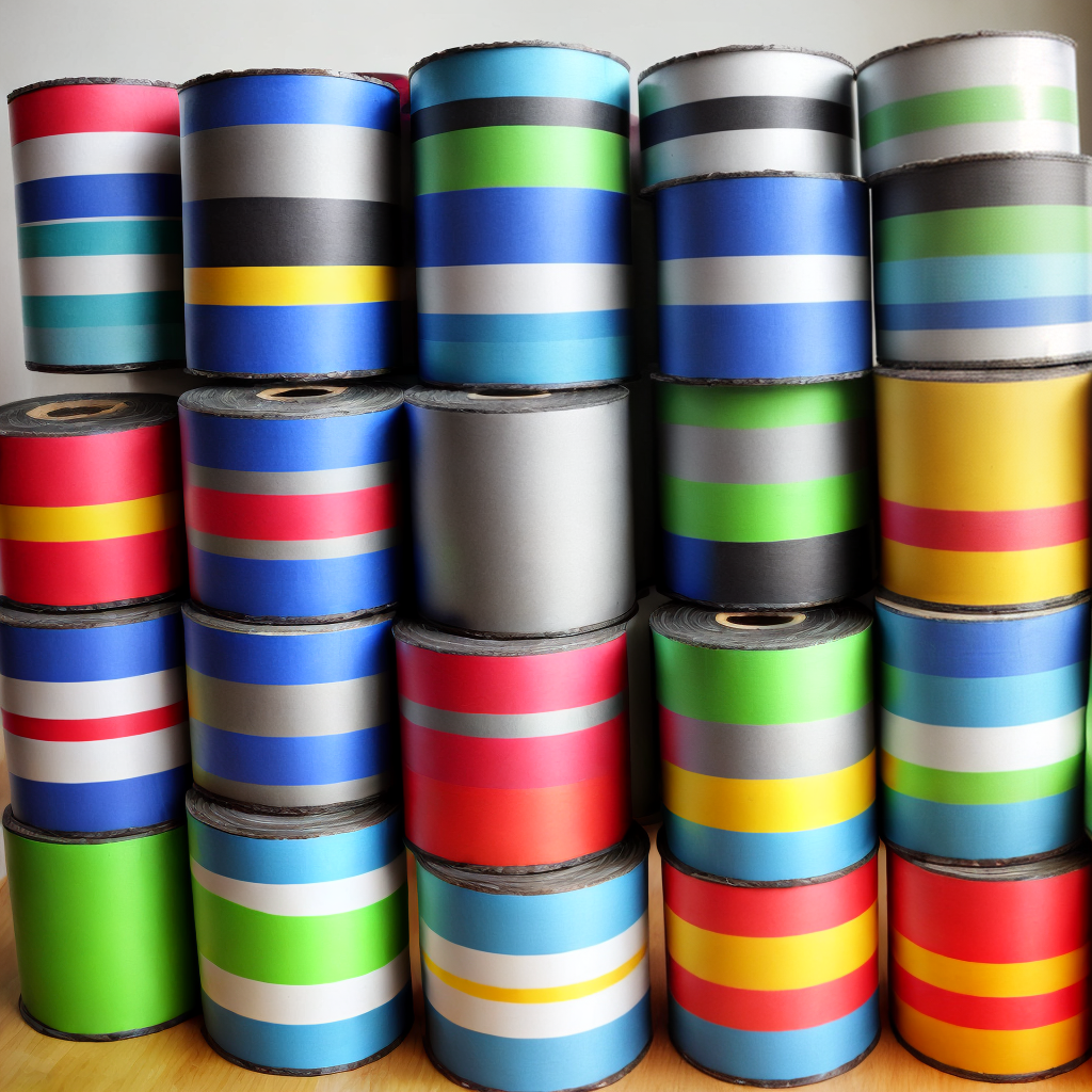 stack of duct tape rolls