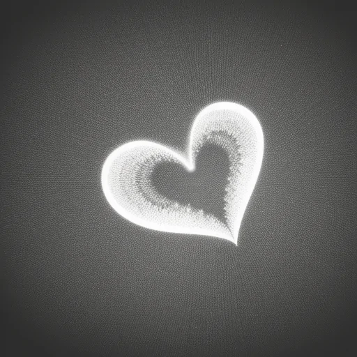 A Beautiful Heart Design Radiating Light Against a Dark Background