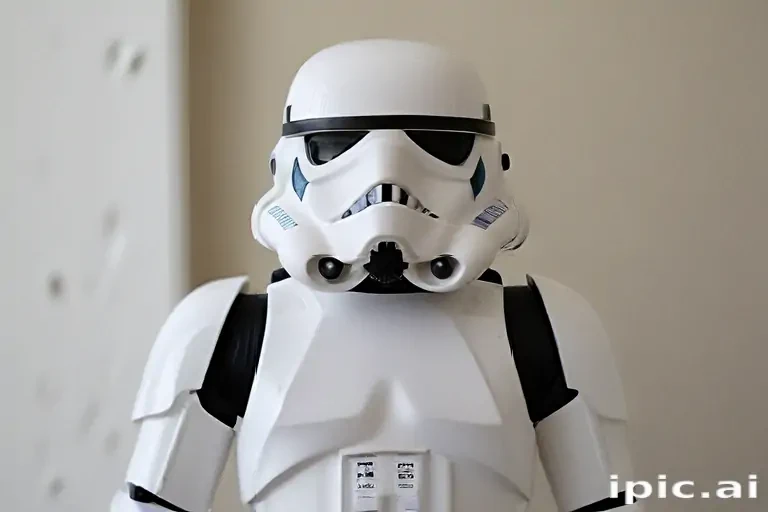 Classic Stormtrooper Figure Ready for Action in a Sci-Fi Universe