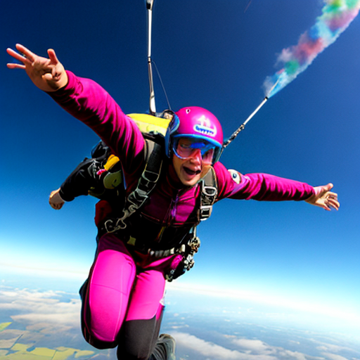 a baby skydiving