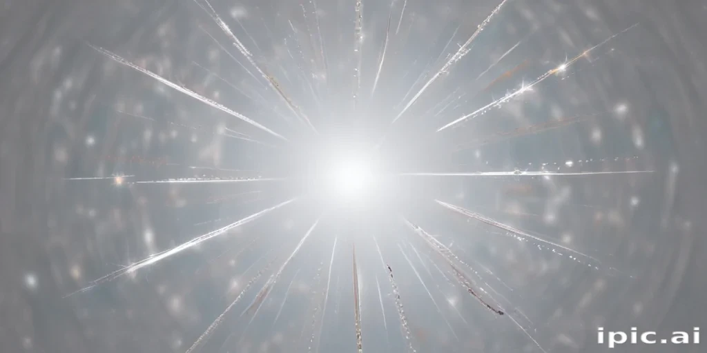 Radiant Burst of Light Surrounded by Sparkling Shimmering Particles in ...