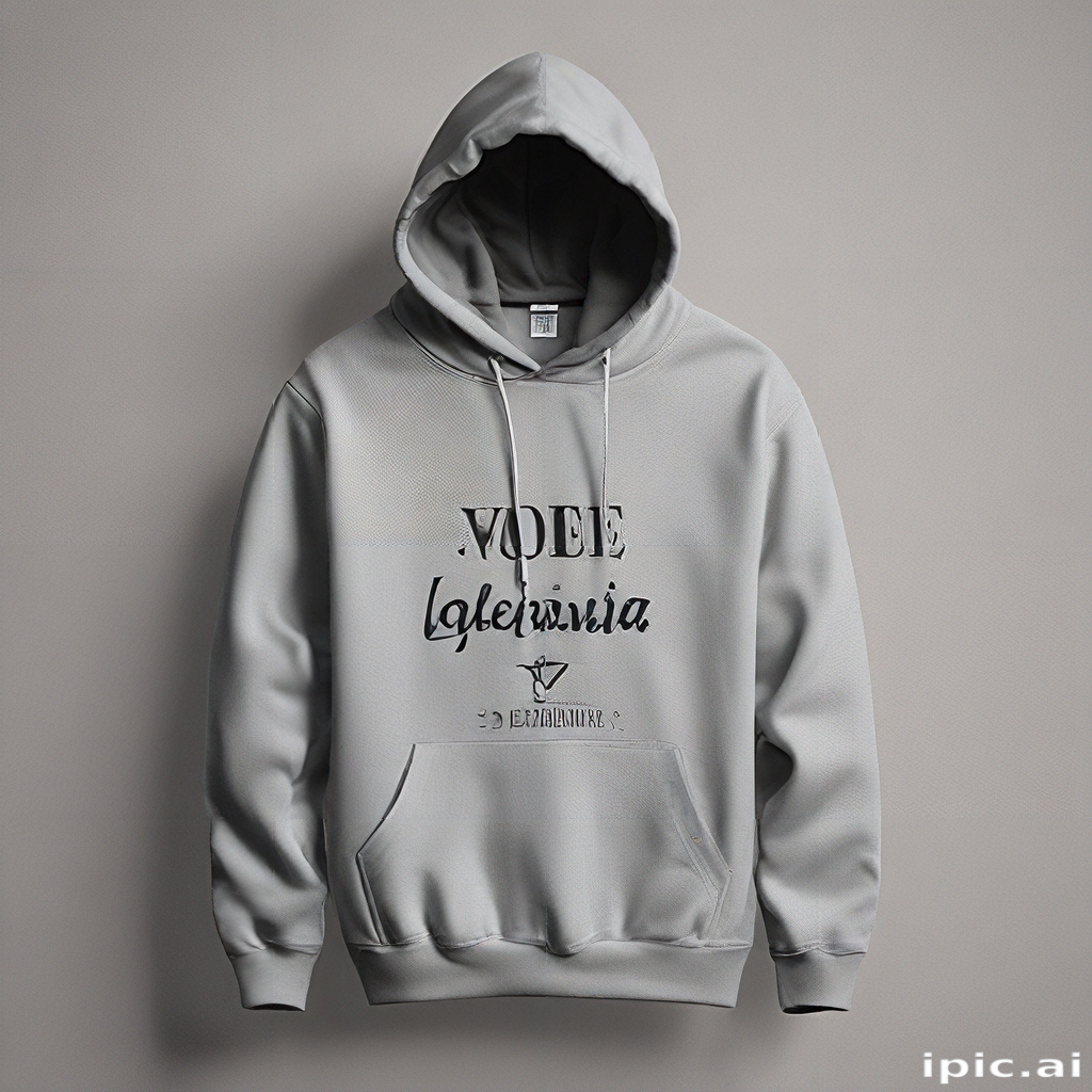 Stylish Gray Hoodie Featuring Unique Text Design for Casual Wear ...