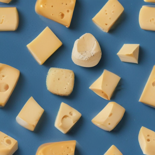 cheese blue background