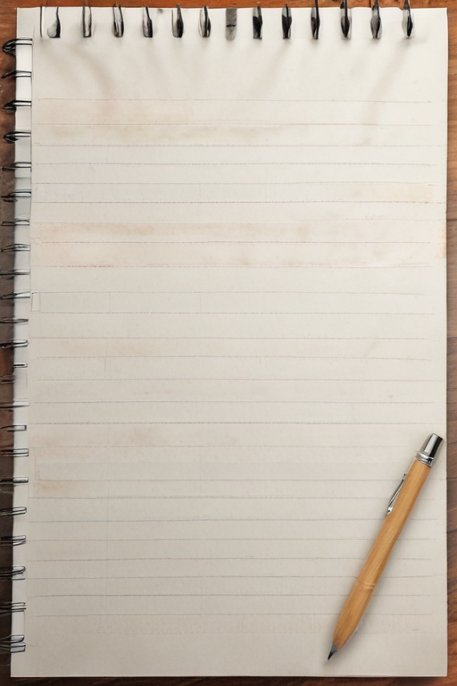 Blank Notebook Page Ready for Creative Ideas and Expressive Writing Moments