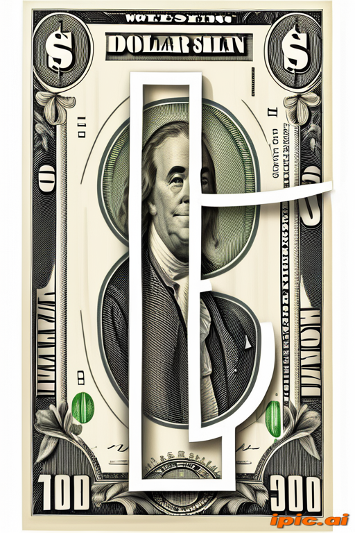 Creative Illustration of a Dollar Bill with a Bold Lettering Design
